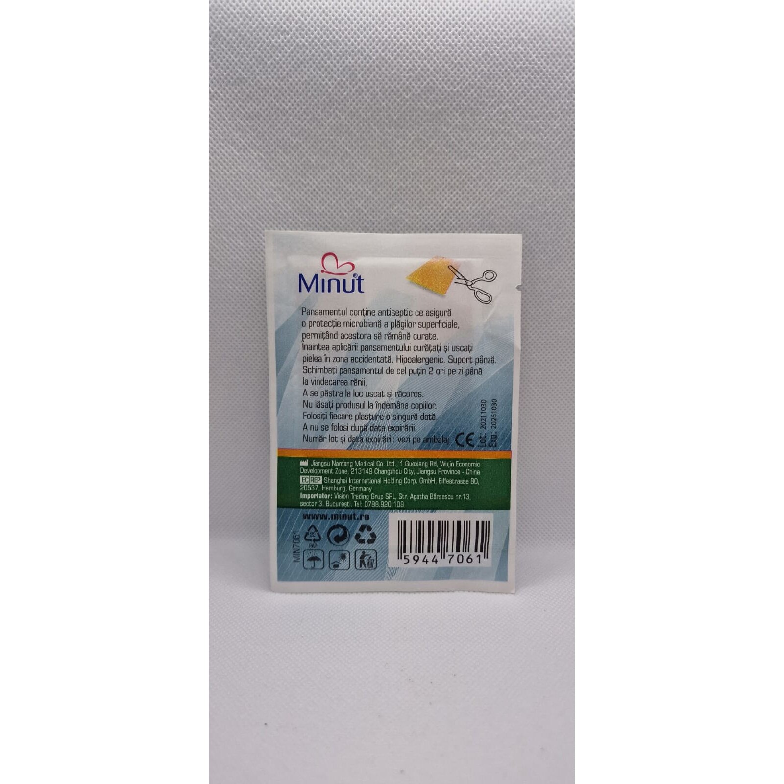 Plasture pentru rani 6 x 10 cm, Minut, 10 buc/set, Culoare maro - eMAG.ro