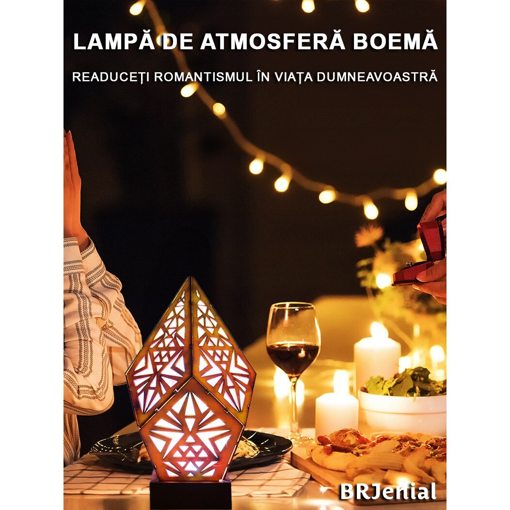 Lampa ambientala Boema Cer instelat, BRJenial, proiectii cu stele ...