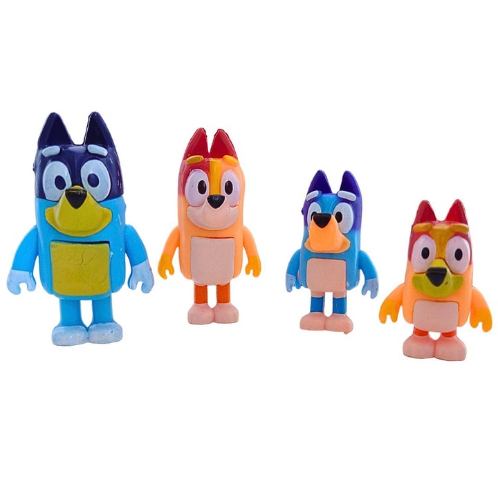Set figurine Bluey and Family, Bluey & Family, 4 piese, Multicolor ...