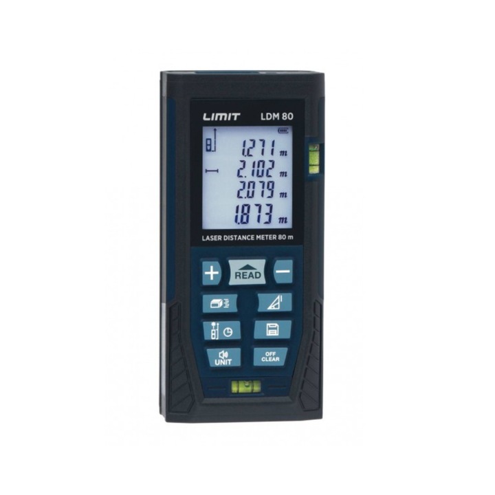 Telemetru Profesional Laser Limit LDM 80, Display LCD, Tastatura ...