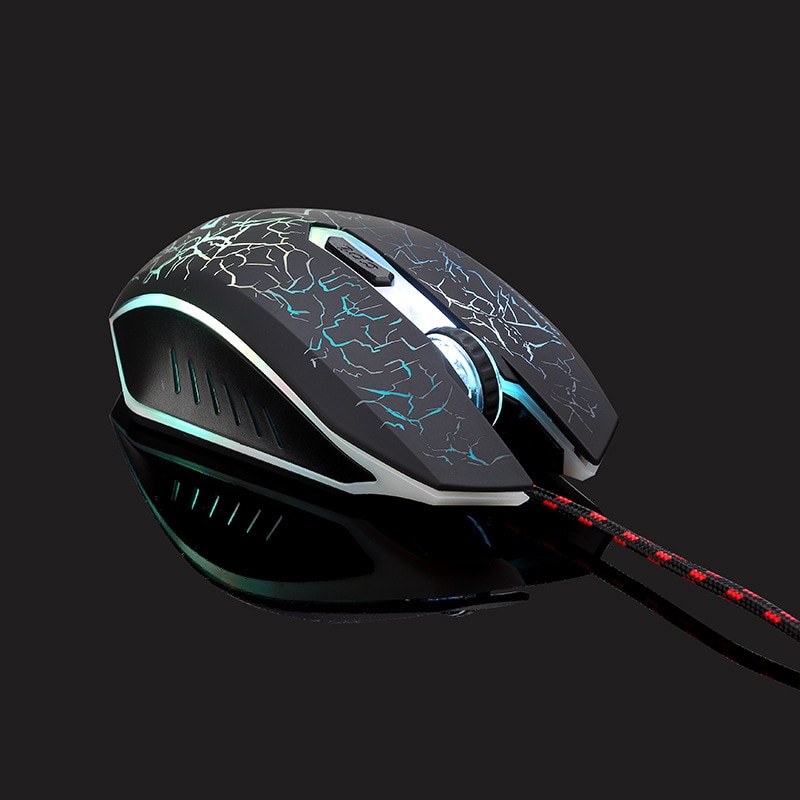 Mouse Gaming RGB MRG MX15, Cu Fir, 6000 DPI, 7 Culori, 7 Butoane, Negru ...