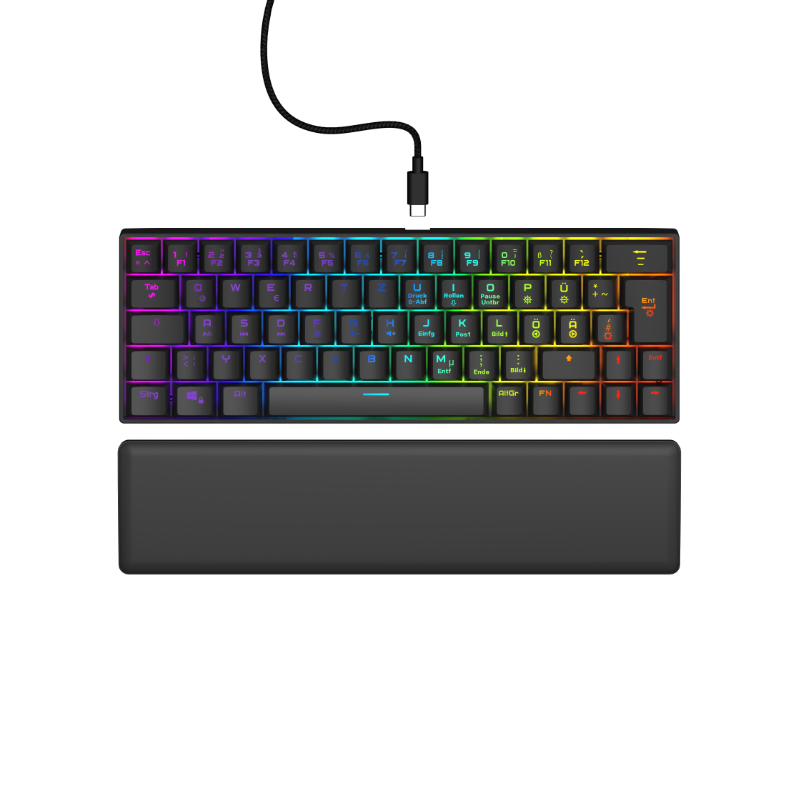 Hama Urage Exodus 760TKL Mechanikus mini billentyűzet, RGB, RED SWITCH ...