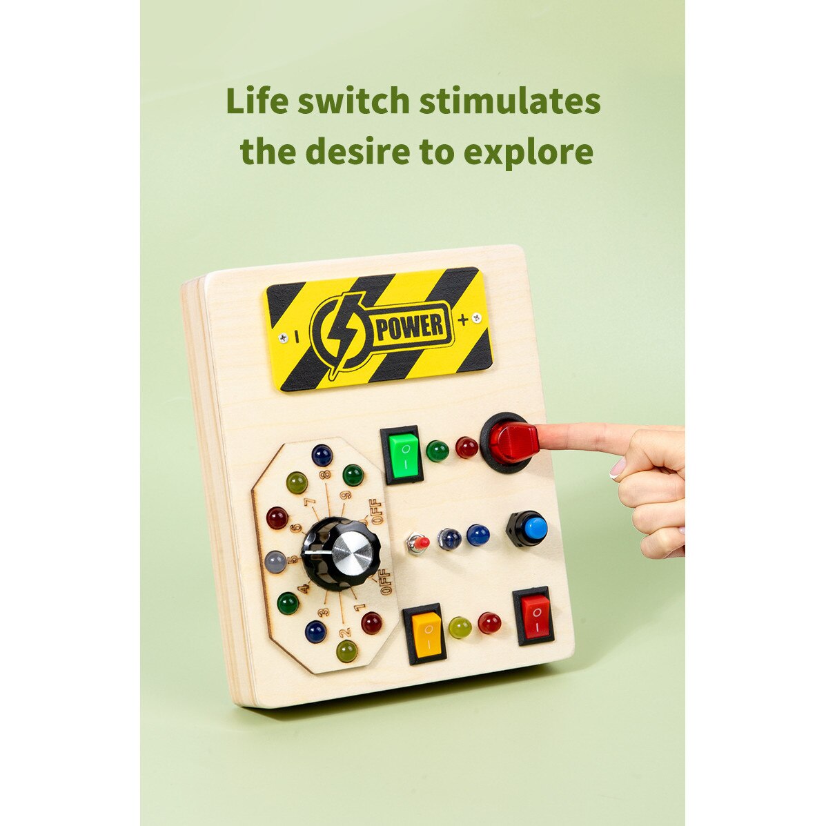 Tabla activitati Montessori, jucarie educativa din lemn, motorie si ...