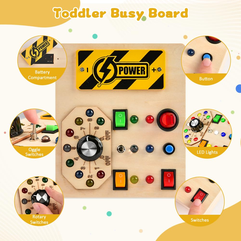 Tabla activitati Montessori, jucarie educativa din lemn, motorie si ...