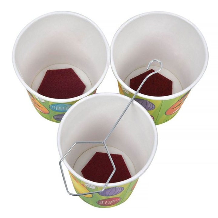 Vopsea culoare rosie pentru oua de Paste, cu 3 pahare, Dolik - eMAG.ro