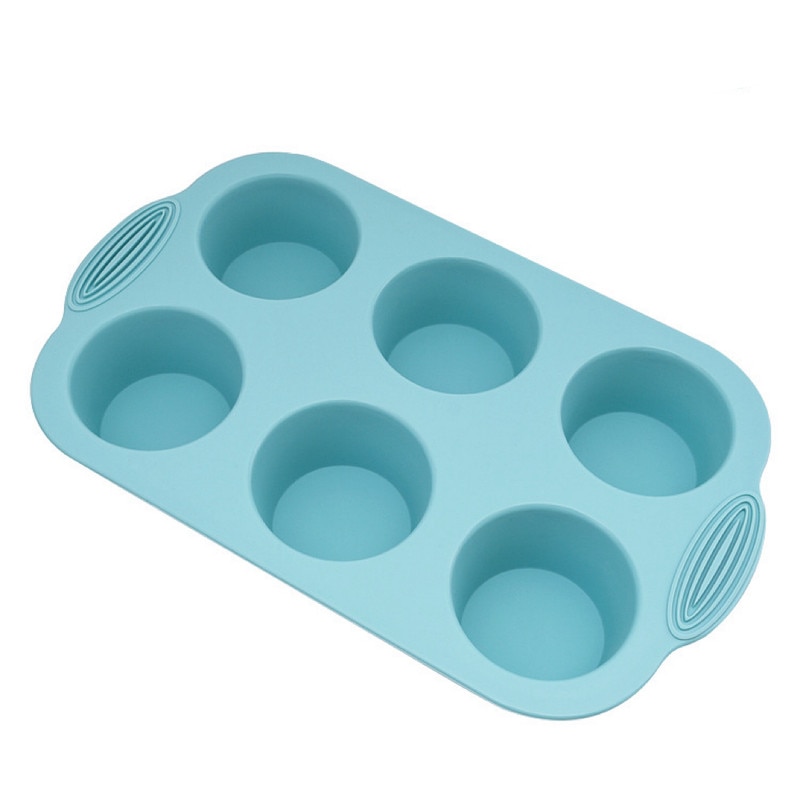 Forma prajituri silicon, 6 cupe, non-stick, verde nordic - eMAG.ro