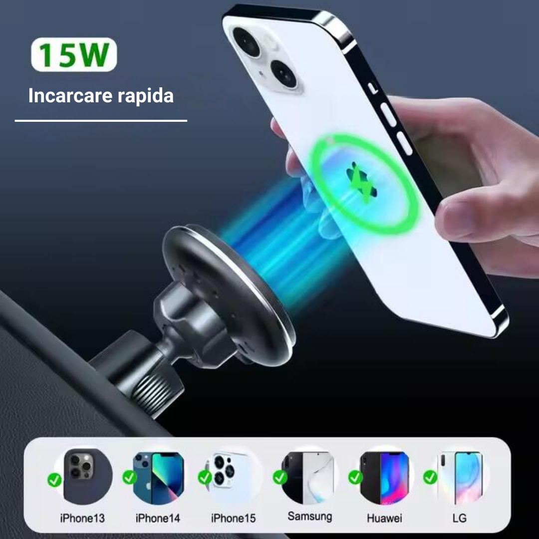 Suport Auto Pentru Telefon MagSafe, Universal Android si iOS, Ajustare ...