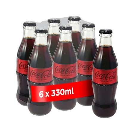 Bautura carbogazoasa cu indulcitori Coca – Cola zero zahar, Sticla 6 x ...