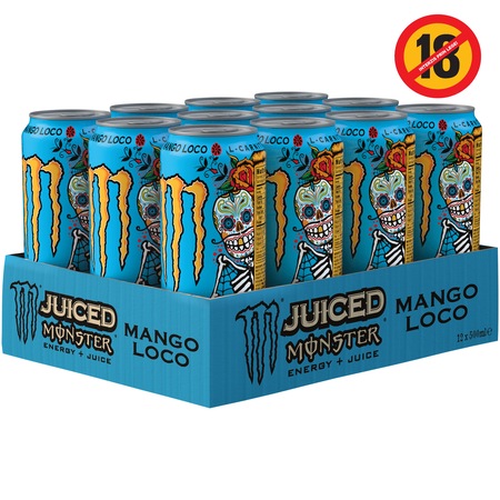 Bautura energizanta Juiced Monster Mango Loco, Doza 12 x 0.5l - eMAG.ro