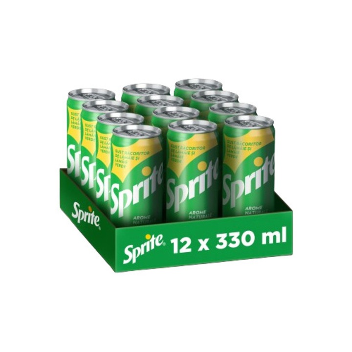 Bautura racoritoare carbogazoasa Sprite, Doza 12 x 0.33l - eMAG.ro