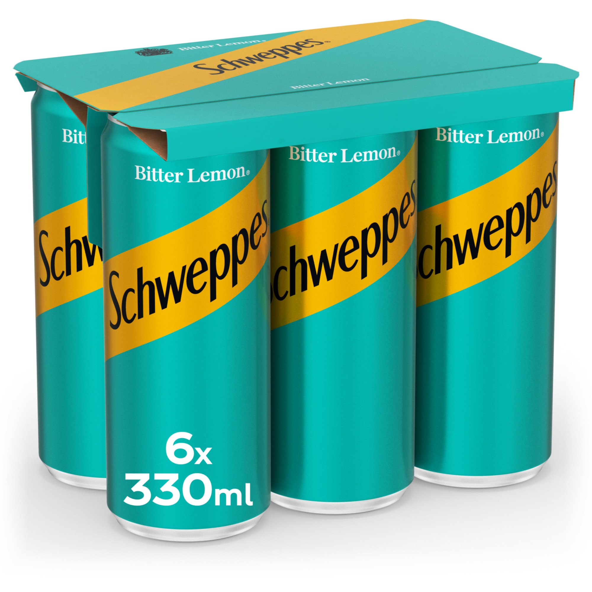 Bautura racoritoare carbogazoasa Schweppes Bitter Lemon, Doza 6 x 0.33l ...