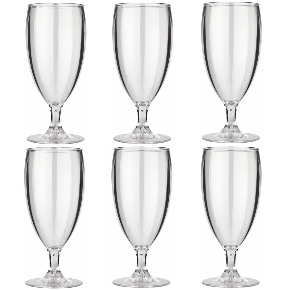 Set 6 pahare bere cu picior RAKI PREMIUM, 360ml, D7, 2xh17, 5cm ...
