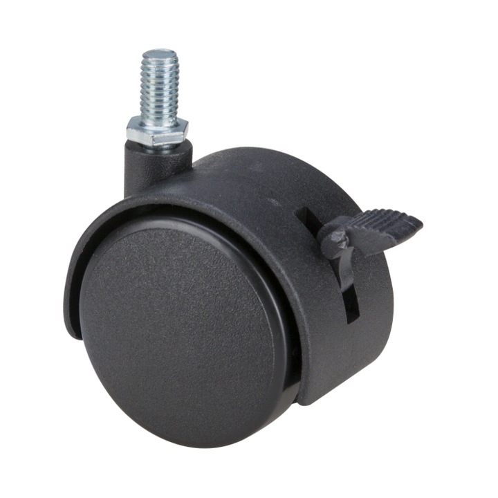 Roata Pivotanta cu Surub pentru Mobilier, 50mm, Cu frana, sarcina max ...