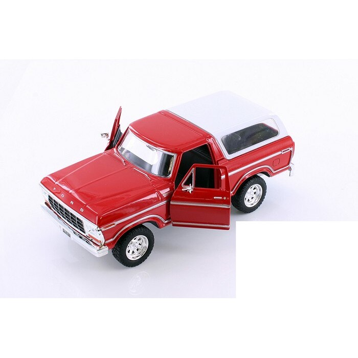Macheta Ford Bronco 1978 rosu/alb - 1/24 Motormax - eMAG.ro