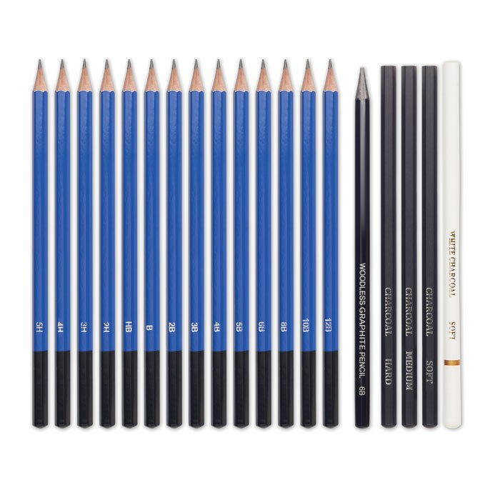 Set profesional de 40 de piese pentru schite si desene artistice - eMAG.ro