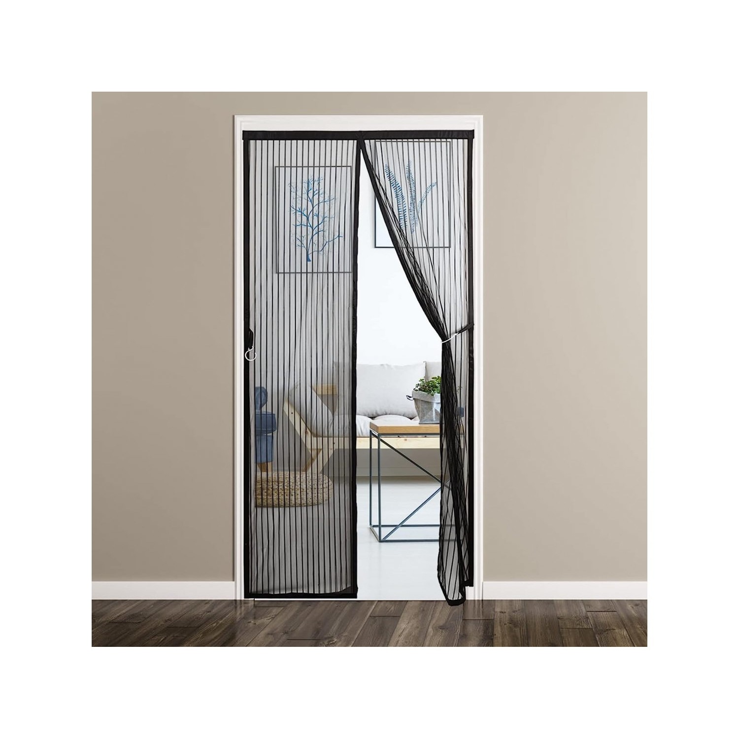 Plasa insecte pentru usi PrzydaSie.pl, sistem de inchidere cu magneti ...