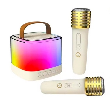 Boxa Smart cu 2 microfoane, Wireless, Bluetooth, Karaoke, pentru copii ...