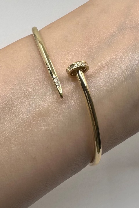 Bratara cui din argint 925 suflat cu aur galben, Agavi - eMAG.ro