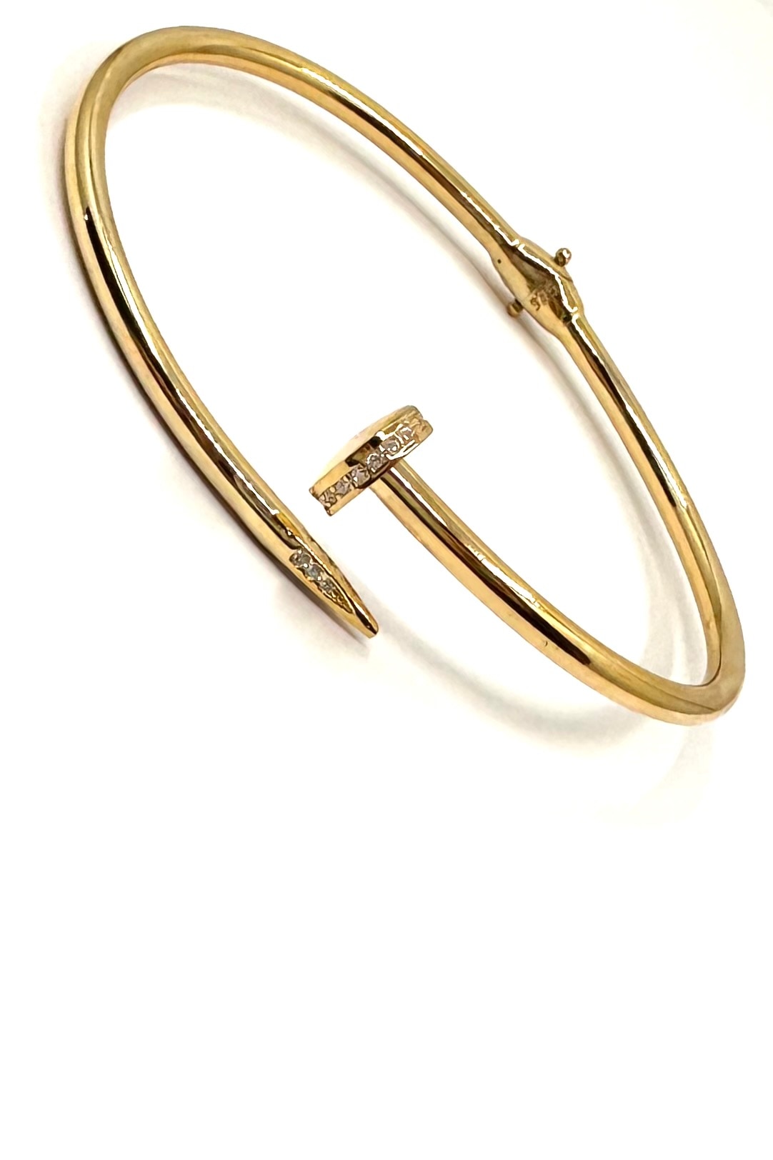 Bratara cui din argint 925 suflat cu aur galben, Agavi - eMAG.ro