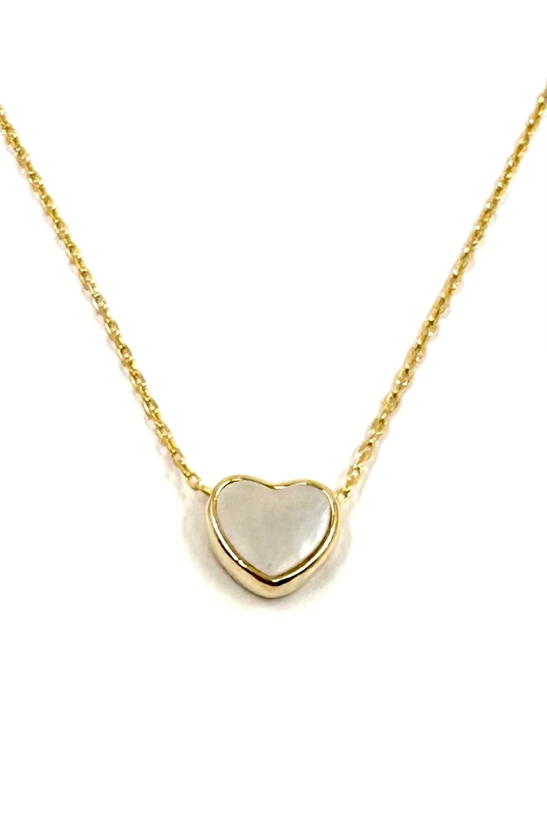 Colier din argint suflat cu aur si sidef, simbol inima, Agavi - eMAG.ro