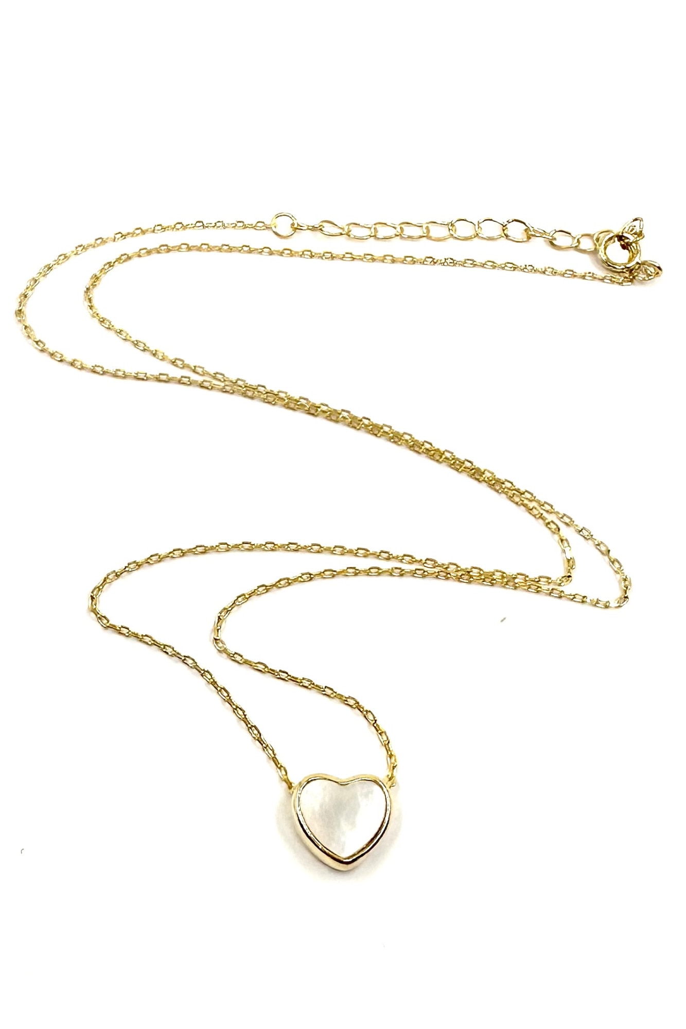 Colier din argint suflat cu aur si sidef, simbol inima, Agavi - eMAG.ro