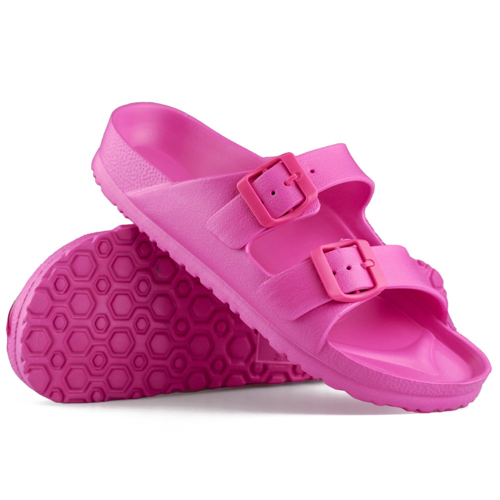 Slapi dama cu catarama, PVC, roz 40 - eMAG.ro