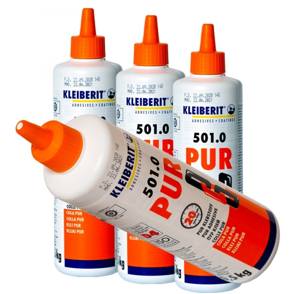 Set 12 x Adeziv profesional KLEIBERIT PUR 501.0, pentru lemn, clasa D4 ...