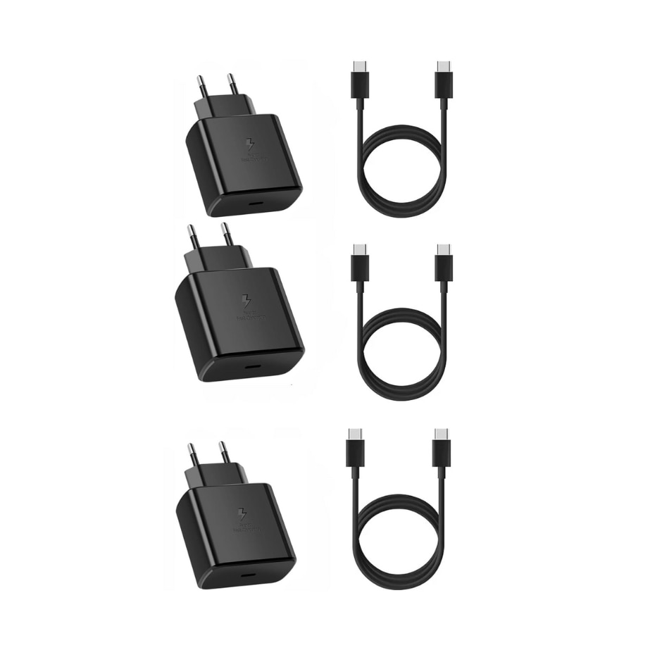 Pachet 6 buc, 3 Incarcator super Fast Charge 45W PD usb C, pentru ...