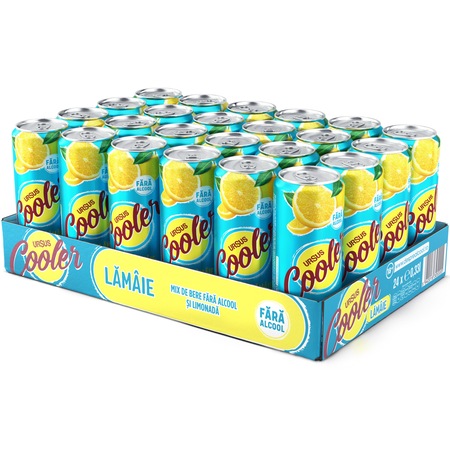 Bere Ursus Cooler cu lamaie, Doza, 24 x 0.33l - eMAG.ro