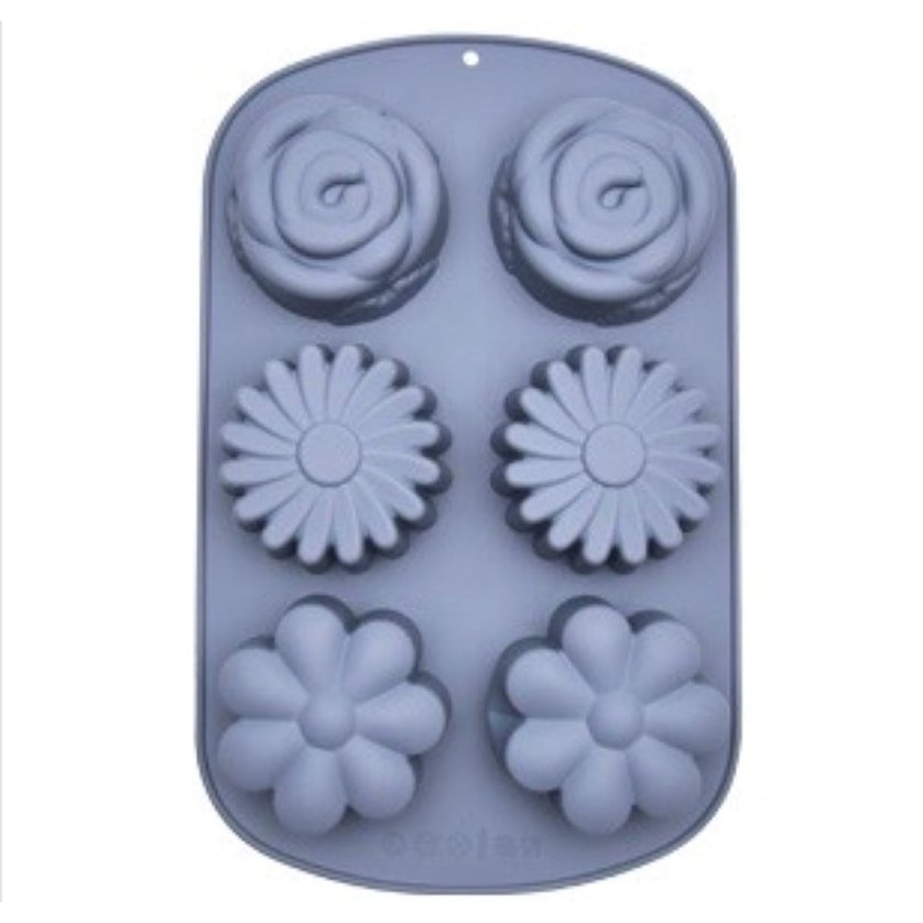Forma prajituri silicon, Cookstyle, 6 cupe, design floare, antiaderent ...