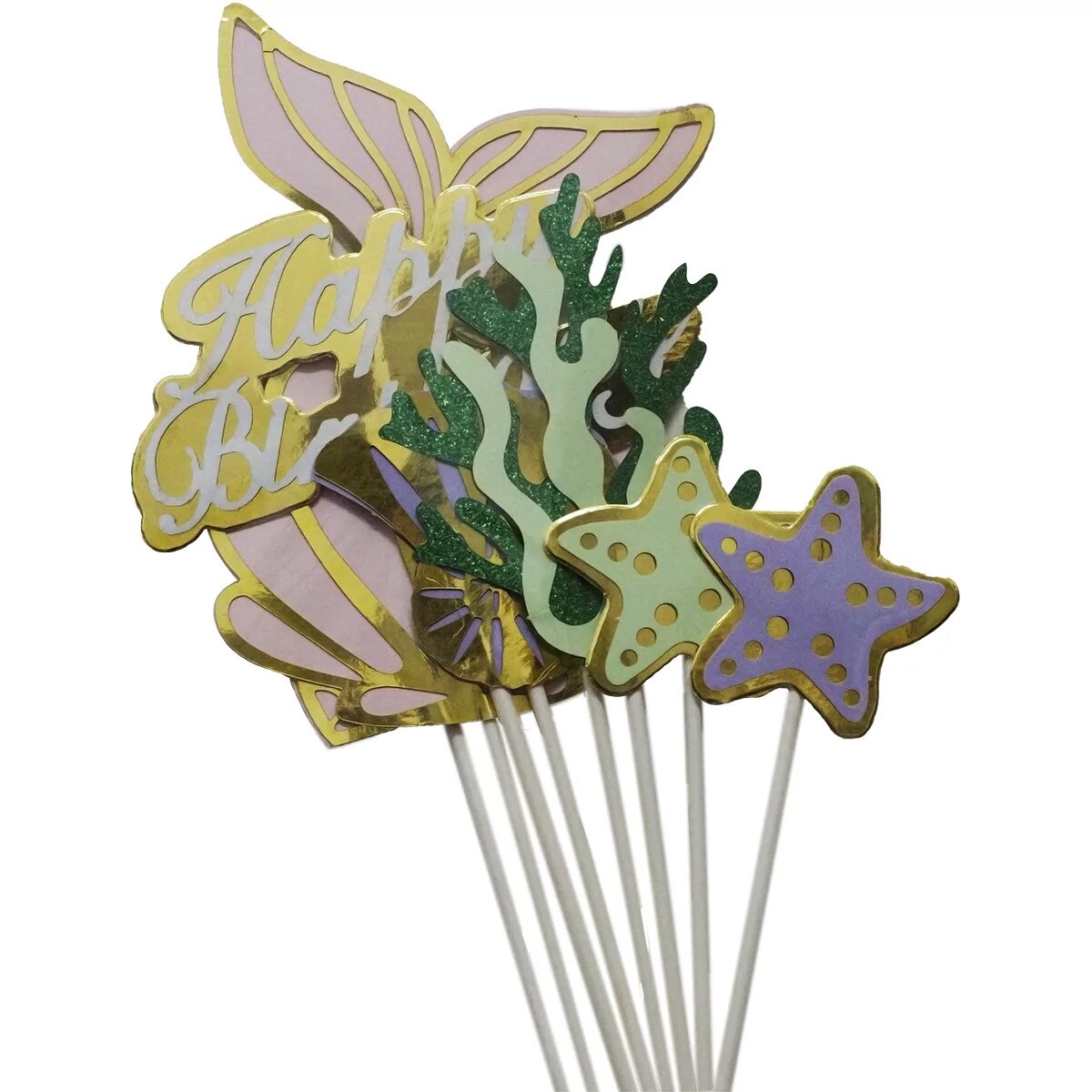 Set topper si decoratiuni tort Ocean Party - eMAG.ro