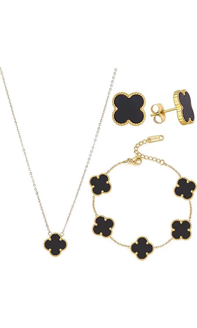 Set bijuterii dama, colier si cercei si bratara, model in forma de ...