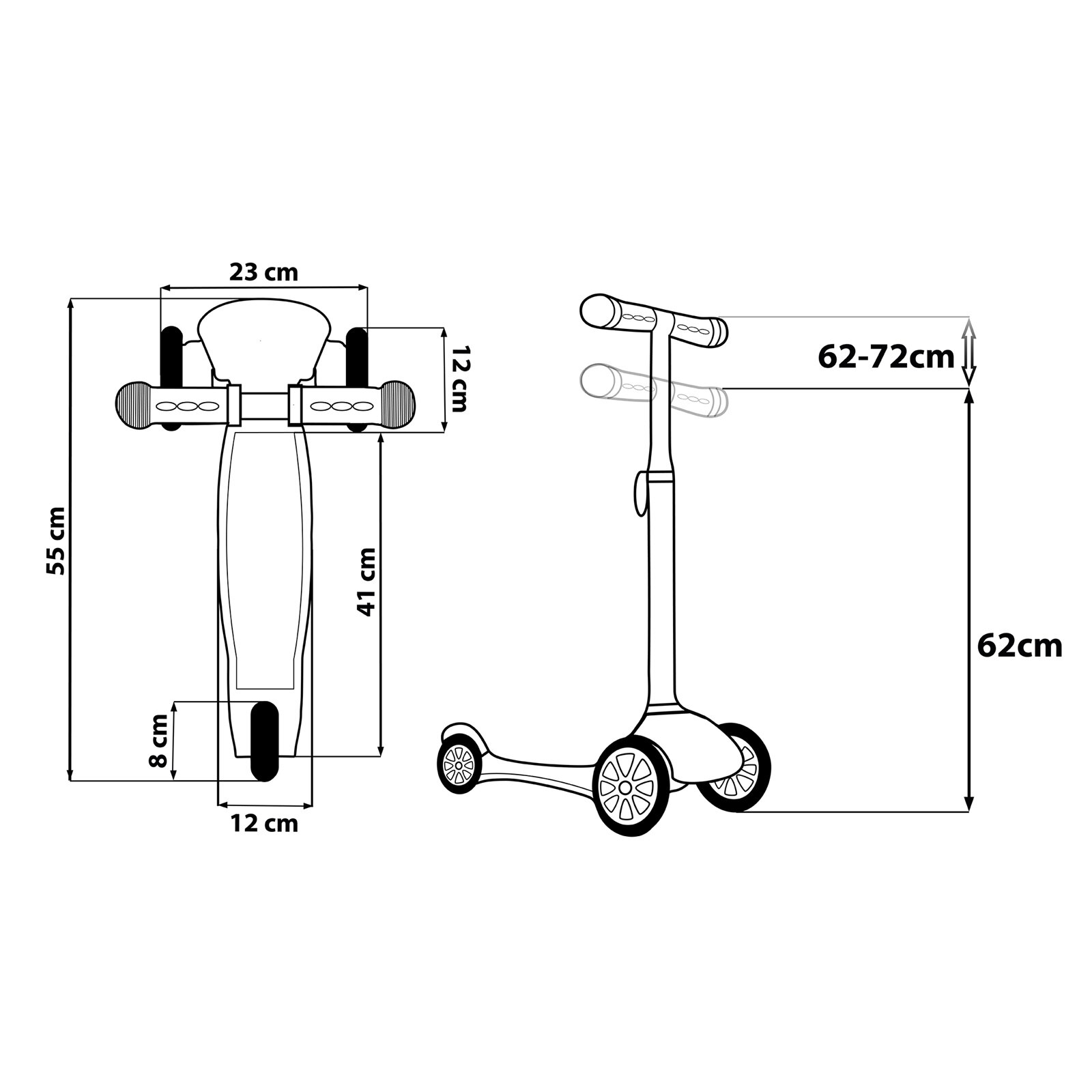 Trotineta cu 3 roti Frozen, Anna si Elsa, Disney, 2+, multicolor ...