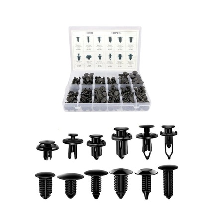 Set 240 clipsuri auto de fixare, 12 dimensiuni universale, plastic ...