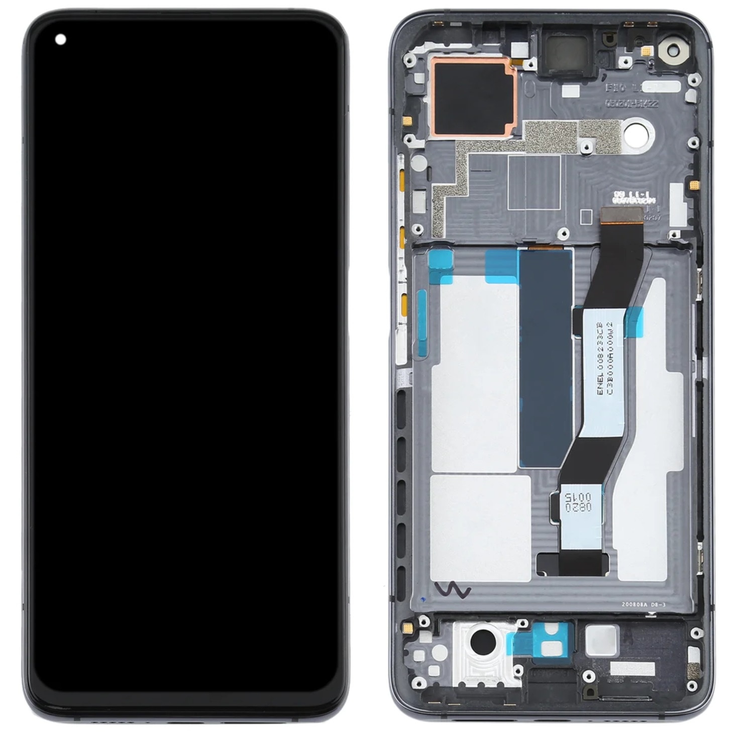 Display pentru Xiaomi Mi 10T Pro 5G, cu rama, Negru, LCD, Ecran Tactil ...
