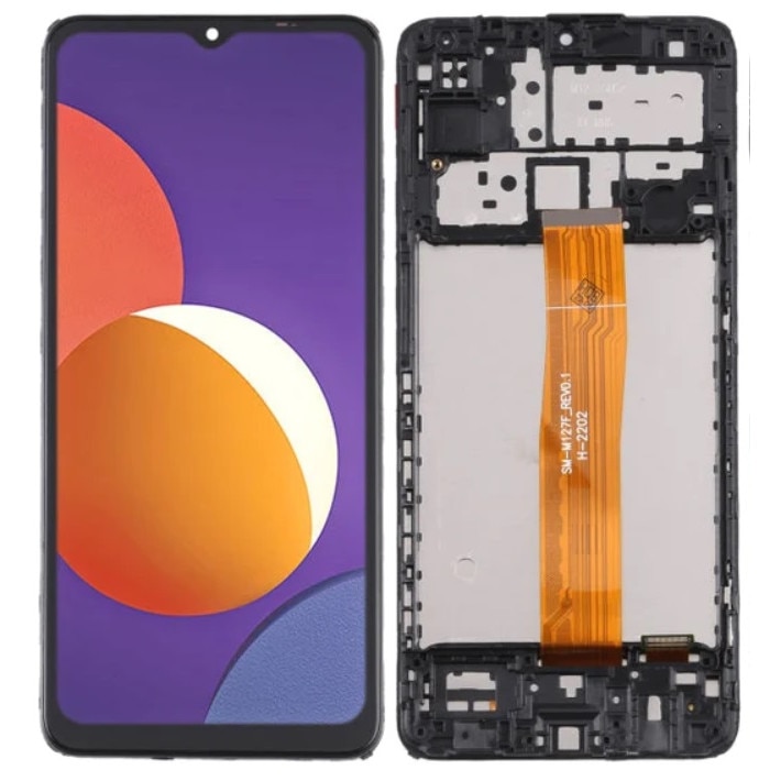Display pentru Samsung Galaxy M12 (SM-M127), PLS, cu rama, Negru, LCD ...