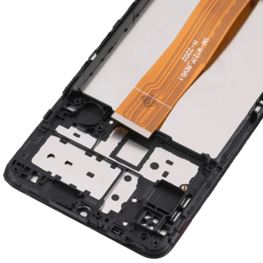 Display pentru Samsung Galaxy M12 (SM-M127), PLS, cu rama, Negru, LCD ...