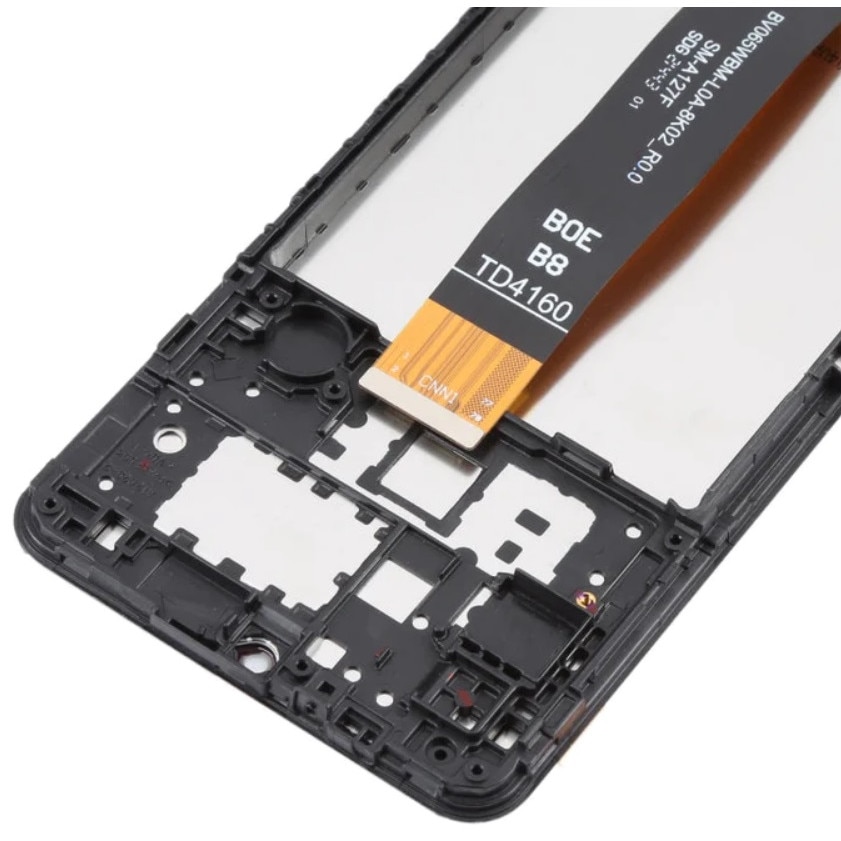 Display pentru Samsung Galaxy A12 Nacho (SM-A127), PLS, cu rama, Negru ...