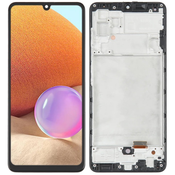 Display pentru Samsung Galaxy A32 4G (SM-A325), OLED, cu rama, Negru, LCD, Ecran Tactil, Best ...