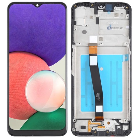 Display pentru Samsung Galaxy A22 5G (SM-A226), IPS, cu rama, Negru ...