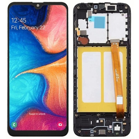 Display pentru Samsung Galaxy A20e (SM-A202), IPS, cu rama, Negru, LCD ...