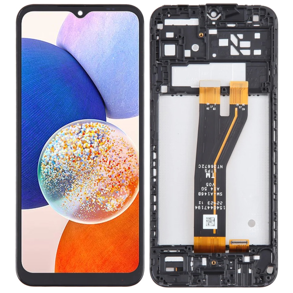 Samsung Galaxy A14 SM-A146 5G kijelző, fekete, LCD, érintőképernyő ...