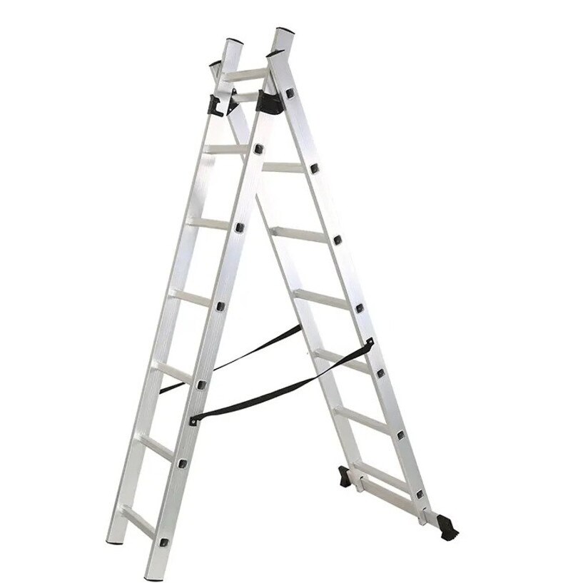 Scara aluminiu multifunctionala pliabila ROTOR KME207, 2 x 7 trepte ...