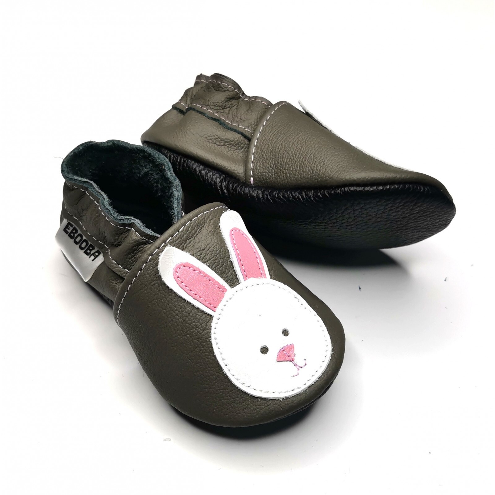 Botosei din piele naturala iepure gri 2-3 ani -Ebooba - eMAG.ro