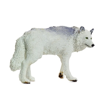 Figurina - White Wolf, Alb, 11 cm - eMAG.ro
