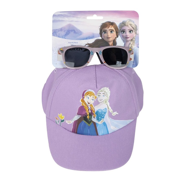 Set sapca si ochelari de soare Frozen, 54 cm - eMAG.ro