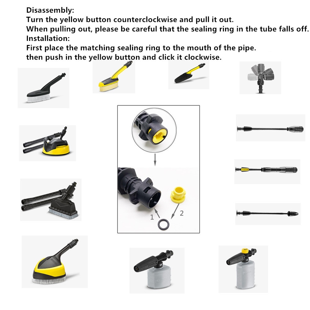 Set 20 garnituri etansare pentru aparat de spalat cu presiune, cauciuc, Compatibil K2/K3/K4/K5 ...