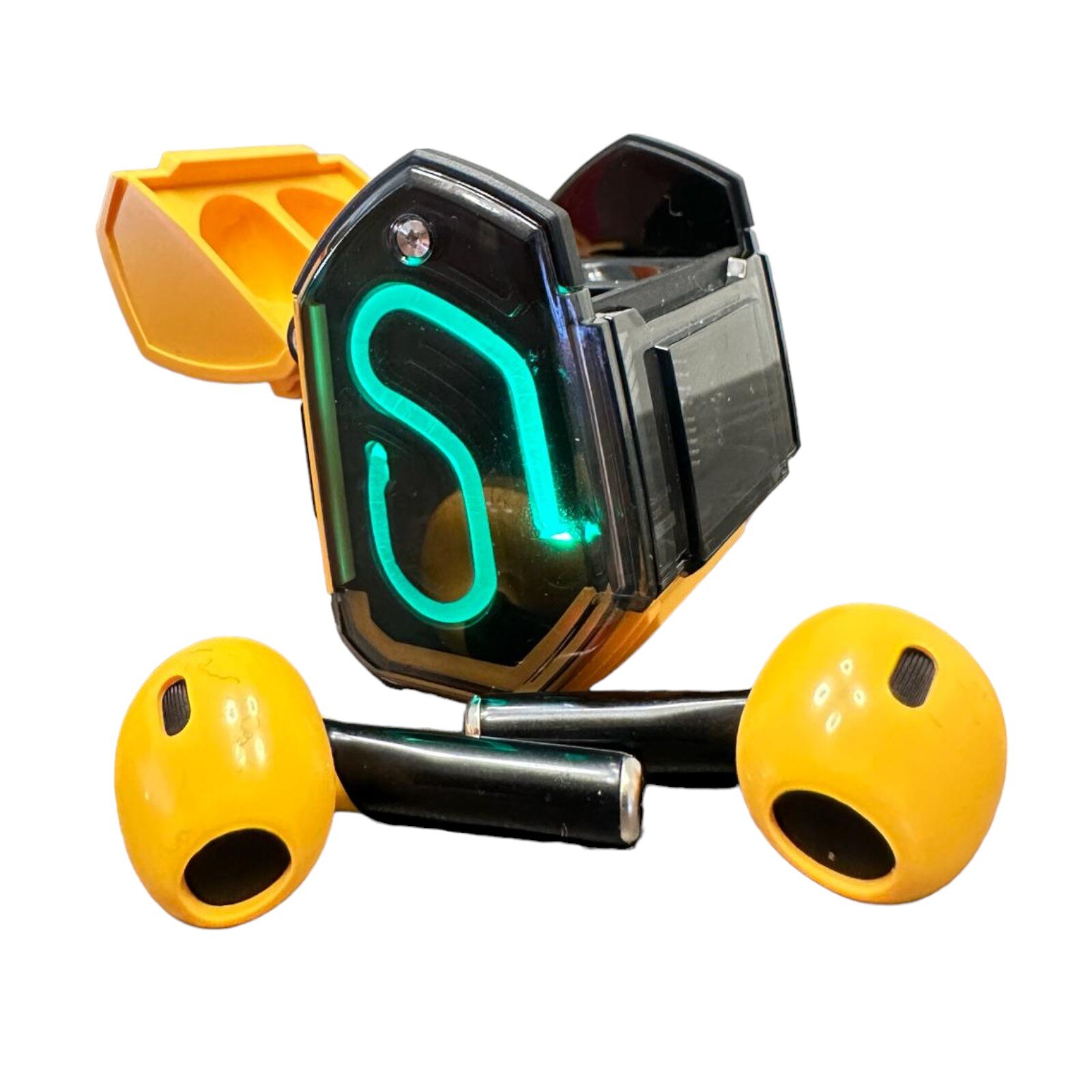 Casti wireless bluetooth Transformers MG-C03 Yellow, in ear - eMAG.ro
