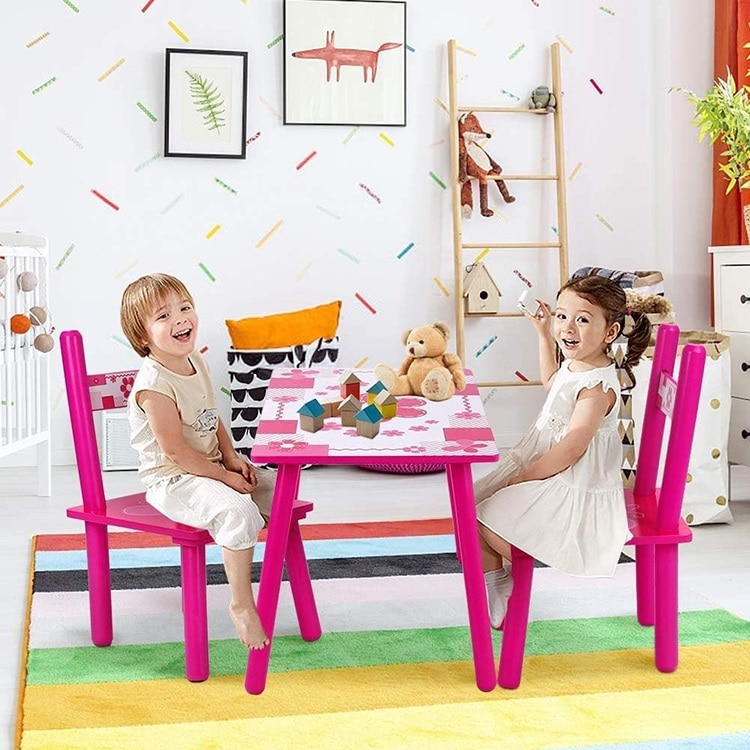 Masuta copii cu 2 scaune Fluture Floare - eMAG.ro