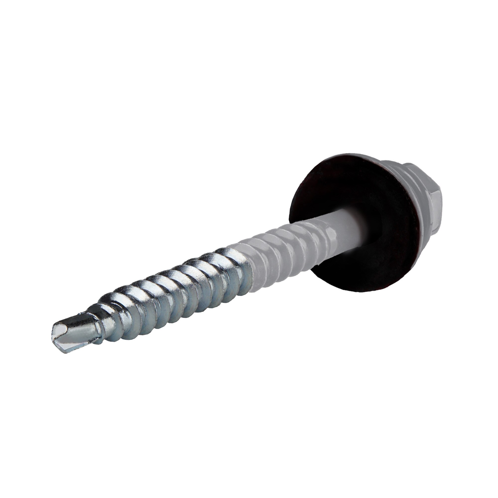 Set 100 Suruburi autoforante 4, 8x50 mm RAL 9006, pentru tabla si lemn ...